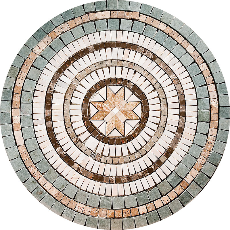 PS MD 009 MEDALLION | Pelin Stone | Travertine, Marble | Paver, Pool Coping